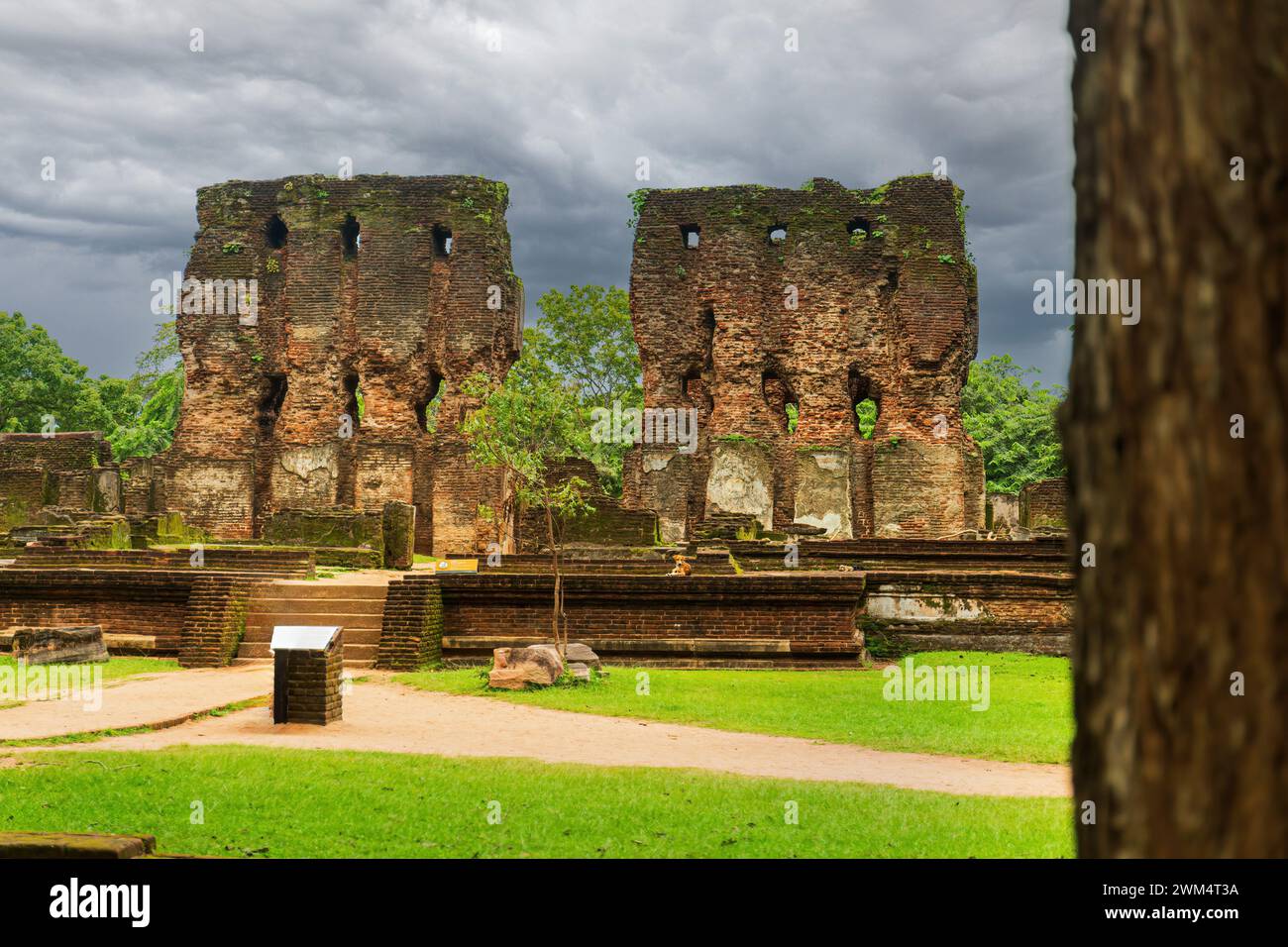 Royal Palace of King Parakramabahu in the world heritage city Stock ...