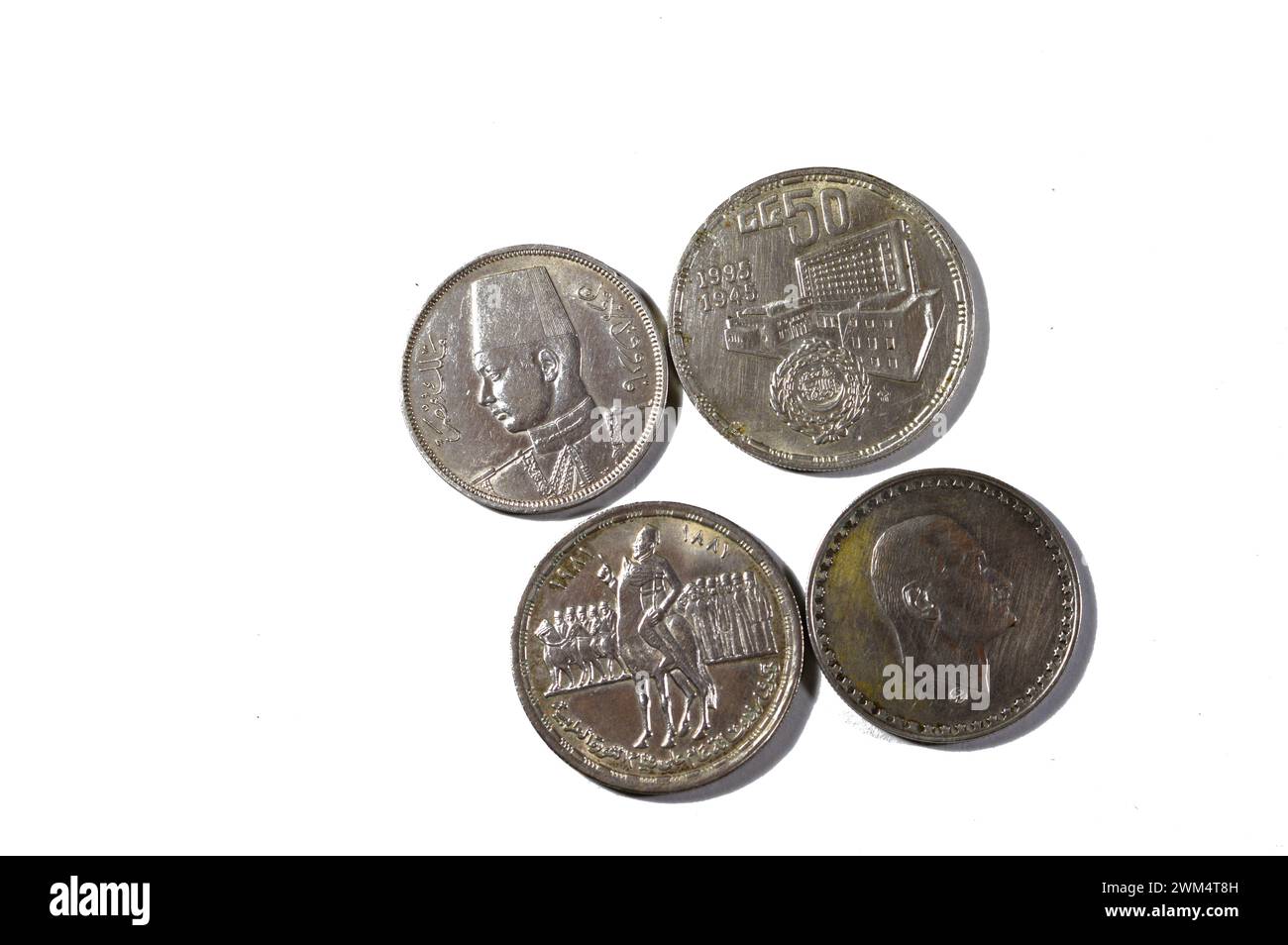 Background of Egyptian silver coins of Orabi revolution, President ...