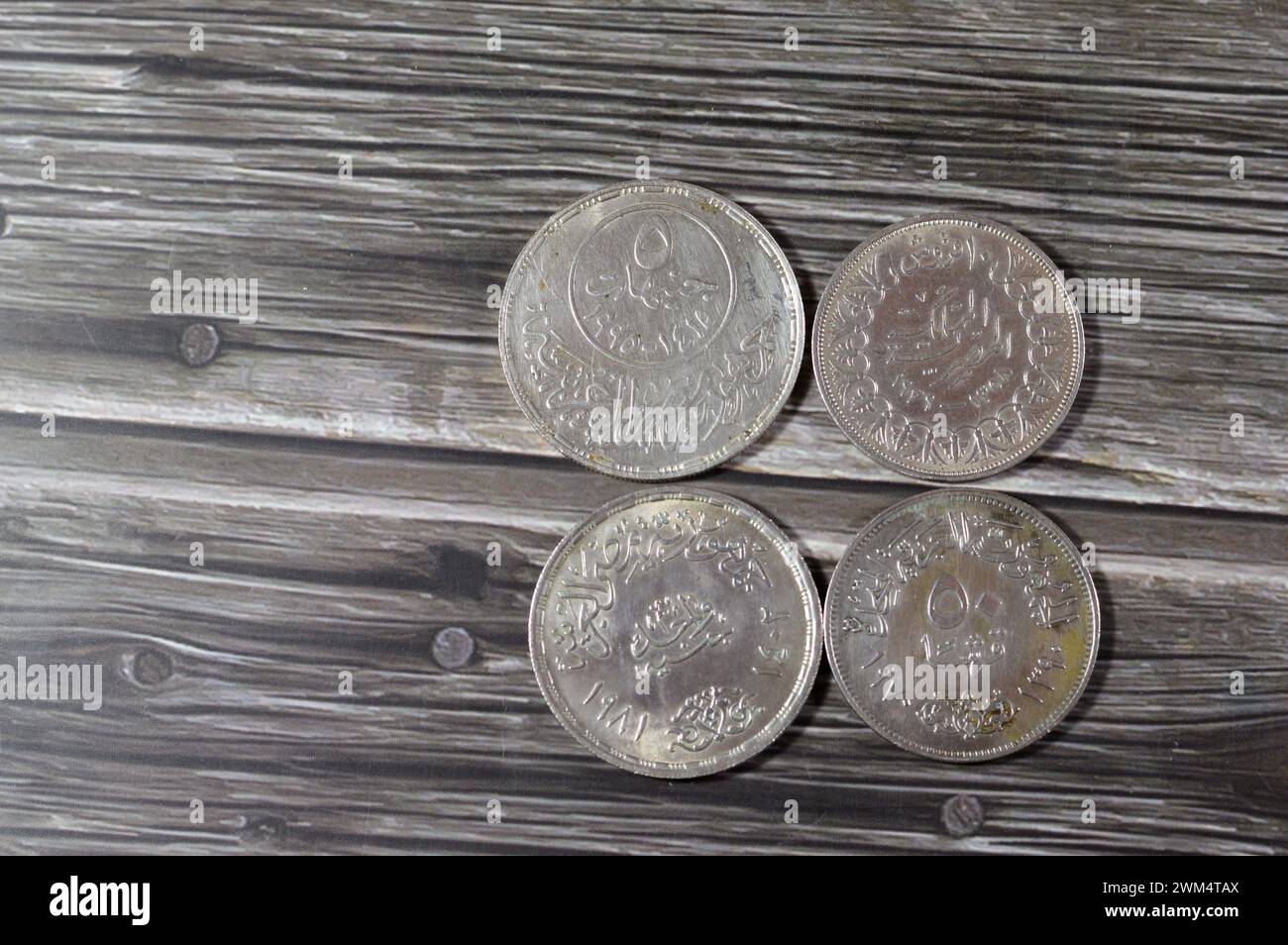 Background of Egyptian silver coins of Orabi revolution, President ...