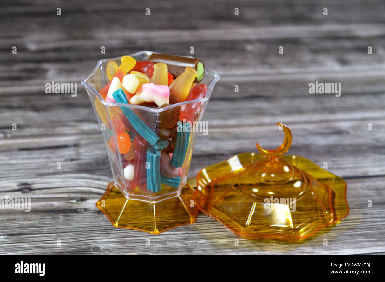 Ramadan lantern fanous lamp with assorted gummy candy, Gummies, gummi ...