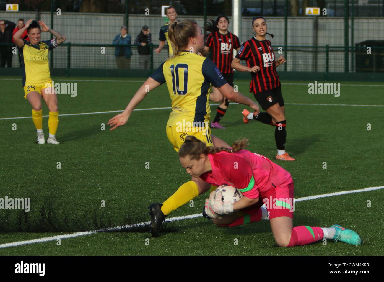 Goalkeeper Katie Scadding Moneyfields FC Women v AFC Bournemouth Women ...