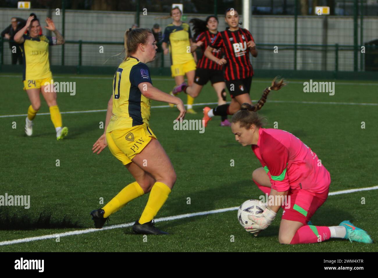 Goalkeeper Katie Scadding Moneyfields FC Women v AFC Bournemouth Women ...