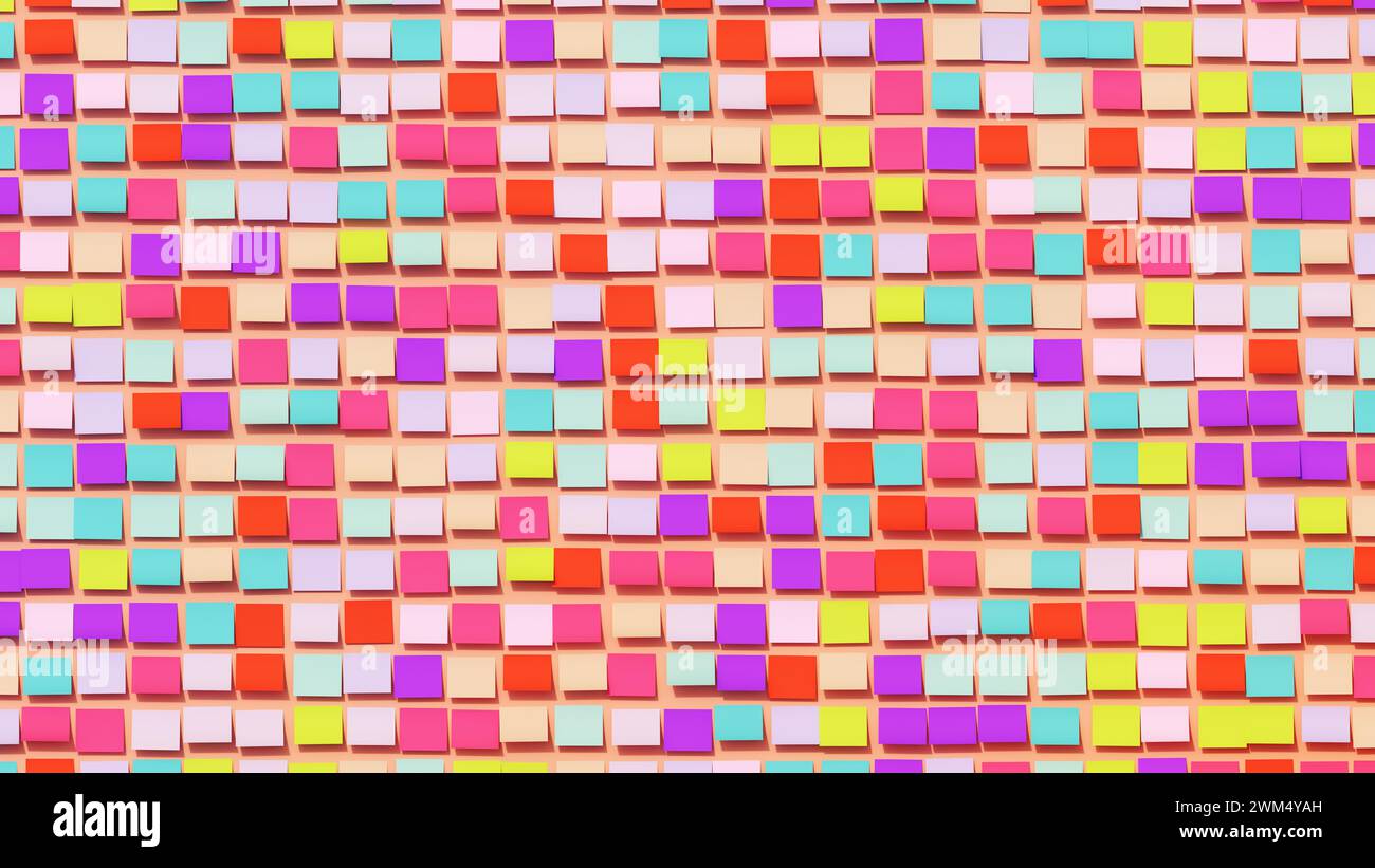 2024 planning post it notes wall multi coloured important reminder day ...