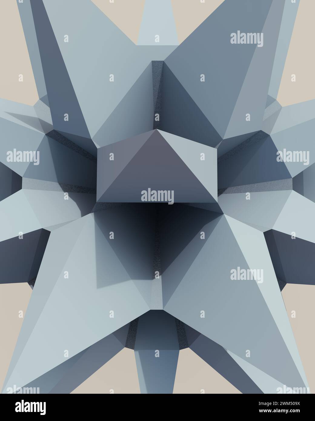 Solid 3d geometric shapes blue putty synthetic rubber soft tones ...