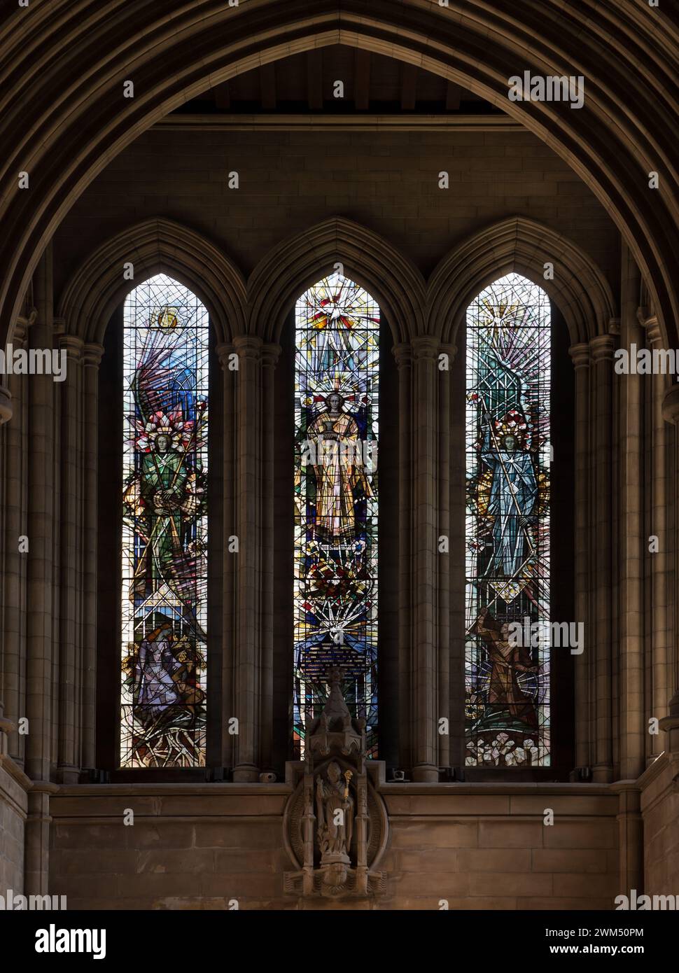 Stained glass windown architectural details of the University of ...