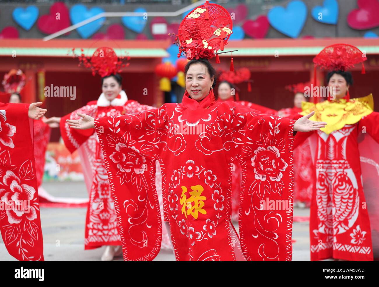QINGDAO, CHINA - FEBRUARY 24, 2024 - Aunts take part in a Chinese ...