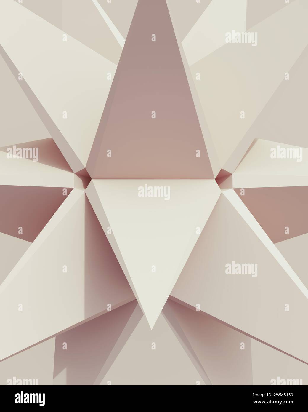 Solid 3d geometric shapes off white soft tones patterns triangles ...