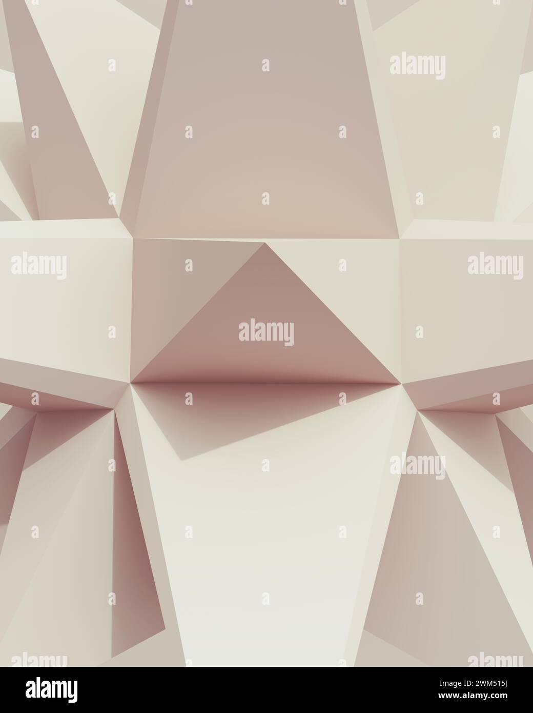 Solid 3d geometric shapes off white soft tones patterns triangles structure clean straight lines ...