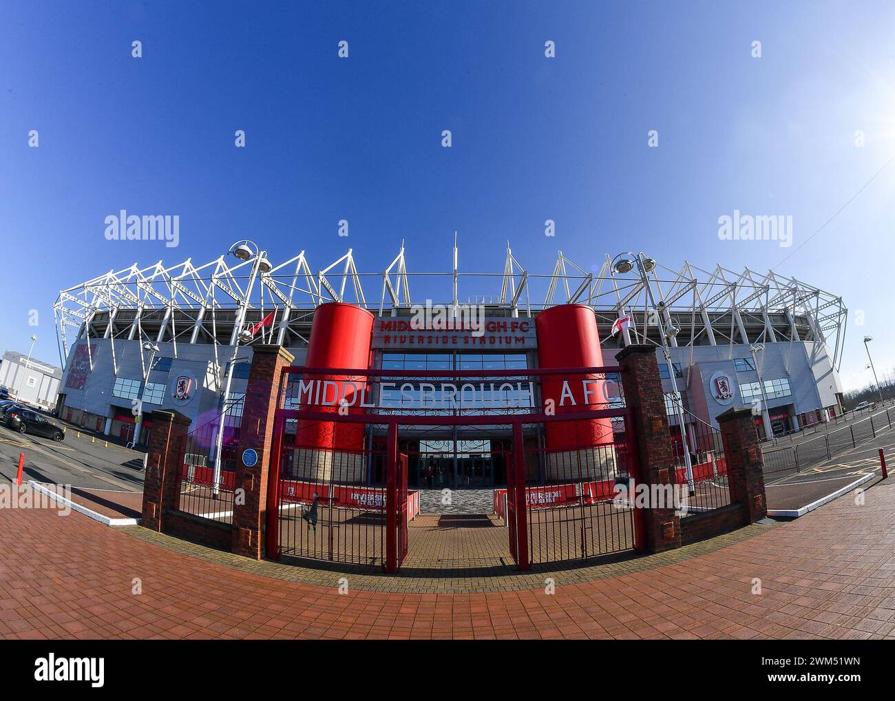A General view of Riverside Stadium before during the Sky Bet ...
