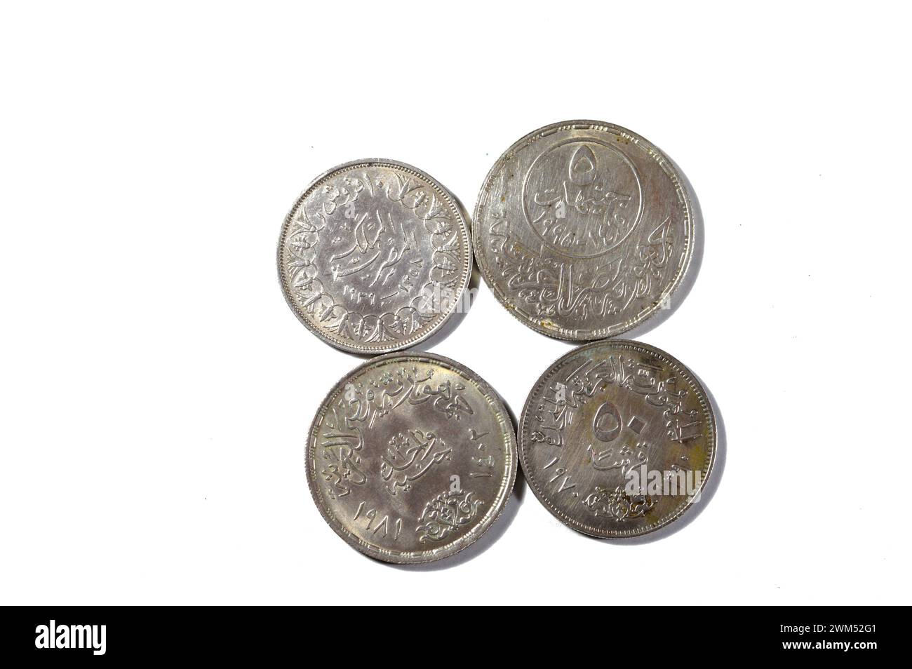 Background of Egyptian silver coins of Orabi revolution, President ...