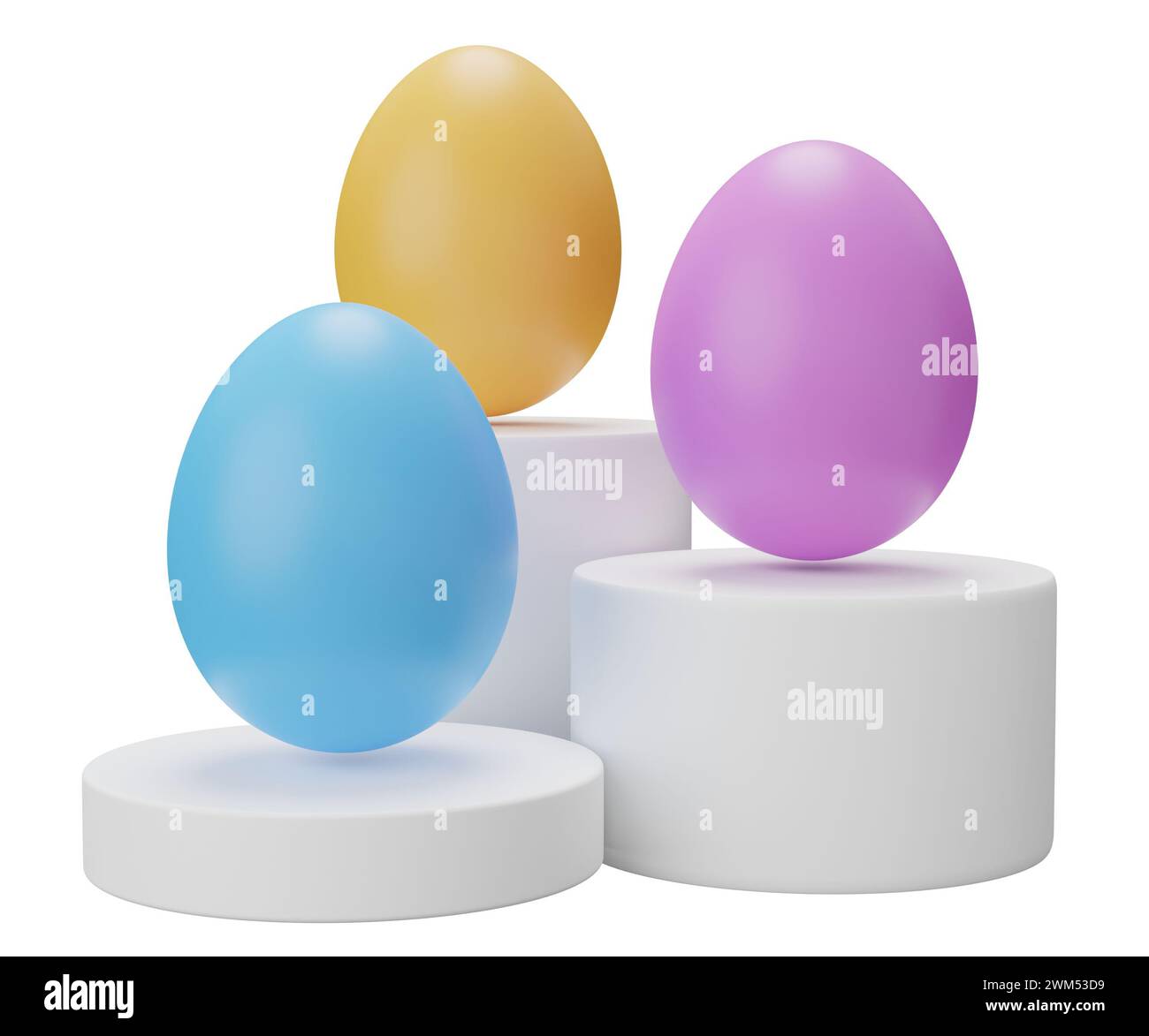 easter egg podium pedestal. 3d render illustration. Happy Easter ...