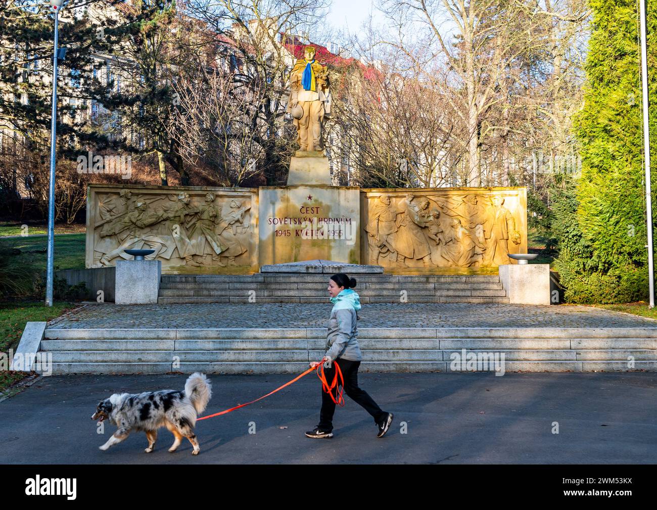 Usti Nad Labem, Czech Republic. 24th Feb, 2024. A scarf in the colours ...