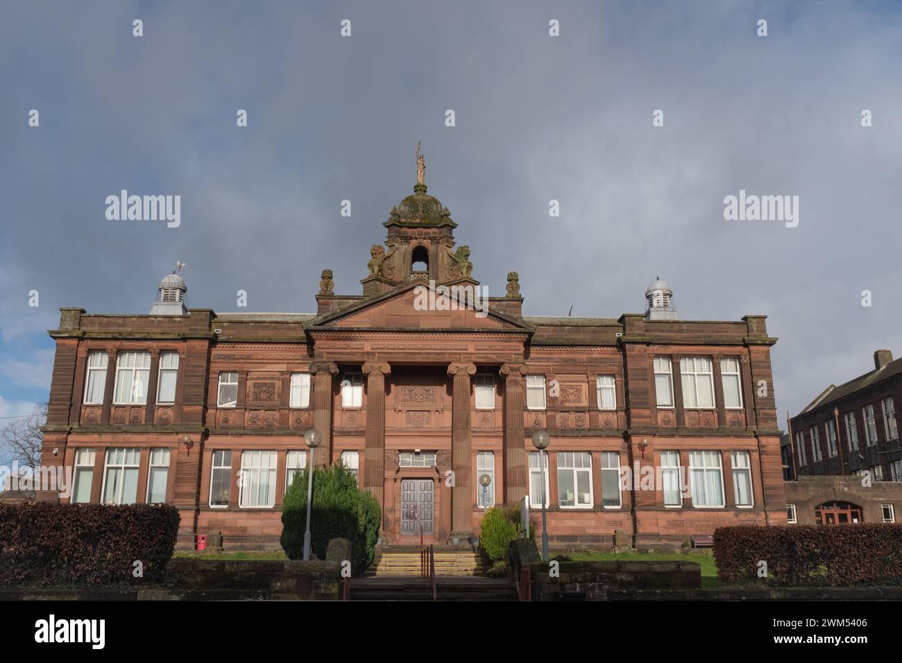 Front view of the Minerva Building, part of Dumfries Academy, a ...