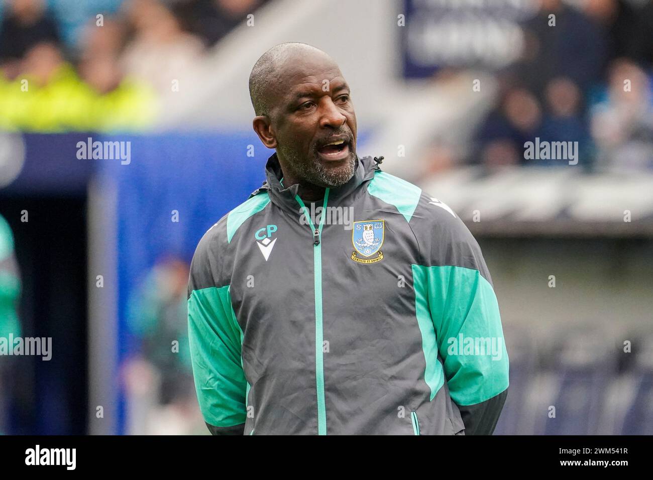 London, UK. 17th Feb, 2024. Sheffield Wednesday Assistant Manager Chris Powell during the ...
