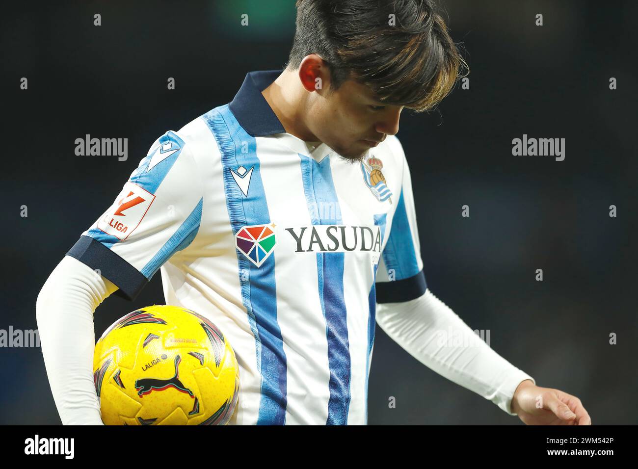 San Sebastian, Spain. 23rd Feb, 2024. Takefusa Kubo (Sociedad) Football ...
