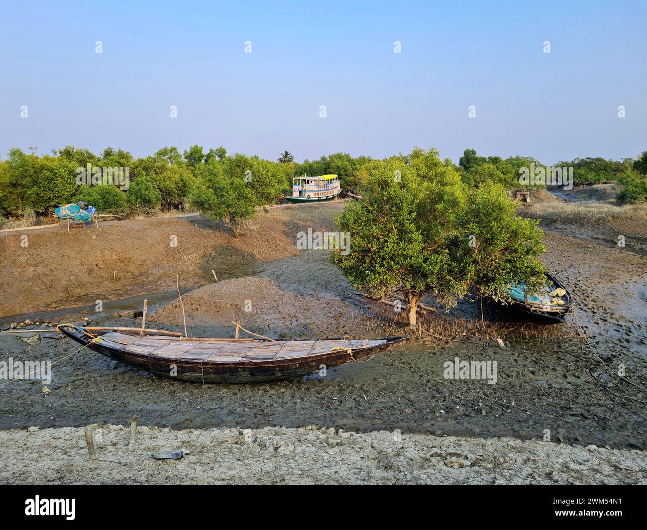 The beautiful rural village landscape of Sundarban Island at West ...