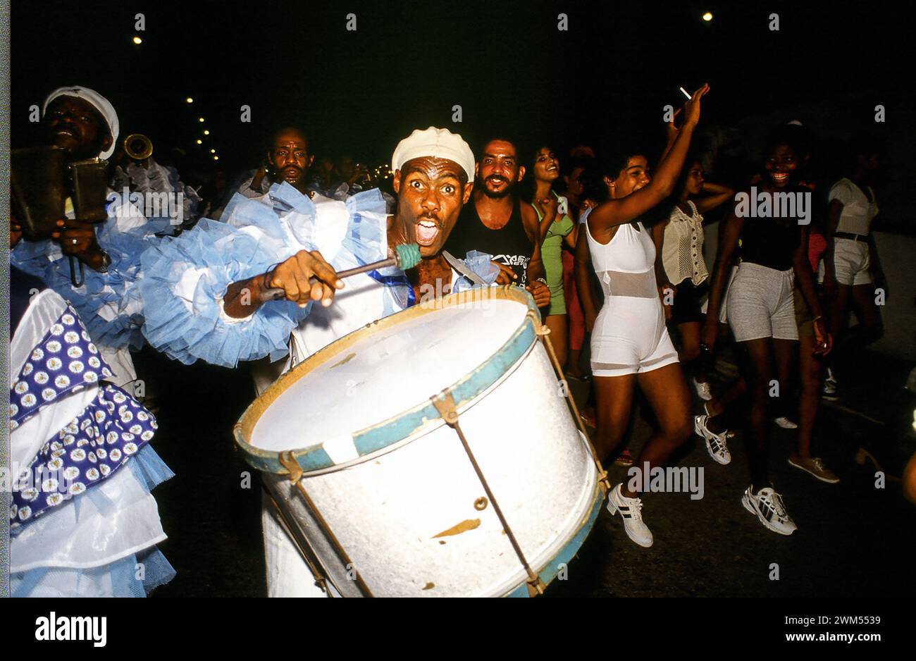Cubans dance exuberantly through the streets of Old Havana during ...