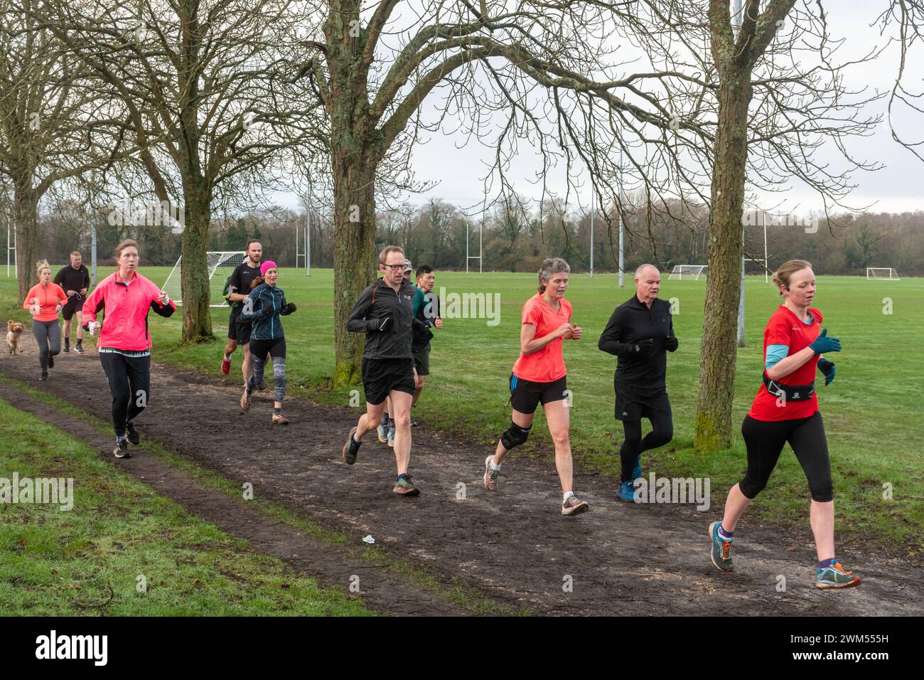 People Taking Part In Rushmoor Parkrun A Regular Saturday Running