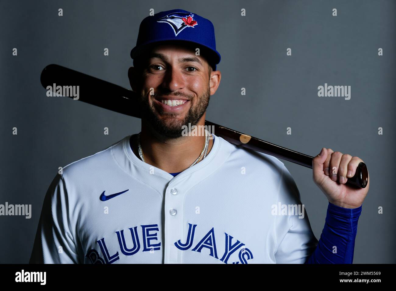 This is a 2024 photo of George Springer of the Toronto Blue Jays ...