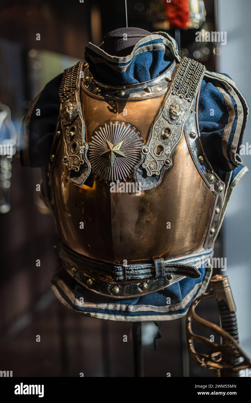 Unirforms, armours and weapons in Army museum of Paris, national ...