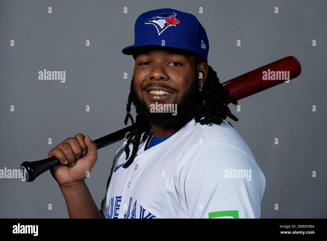 This is a 2024 photo of Vladimir Guerrero Jr. of the Toronto Blue Jays ...