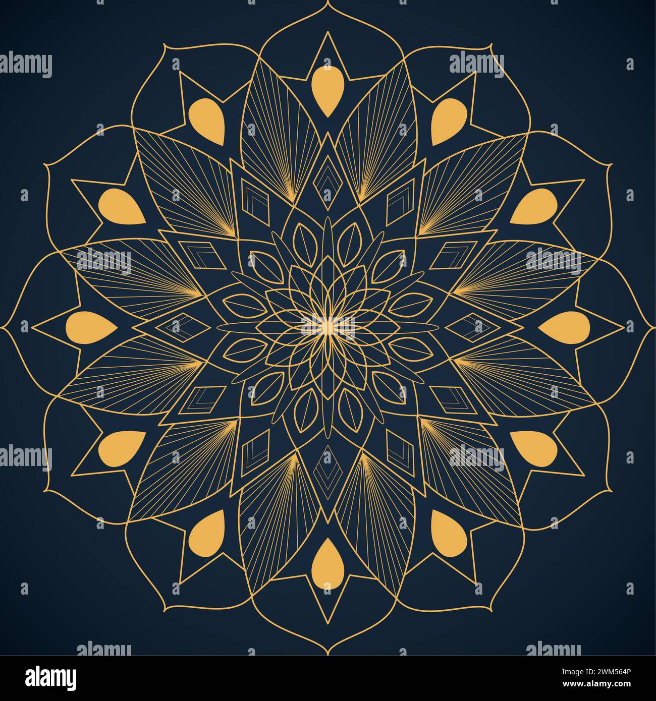 Golden mandala pattern Vector Stock Vector Image & Art - Alamy