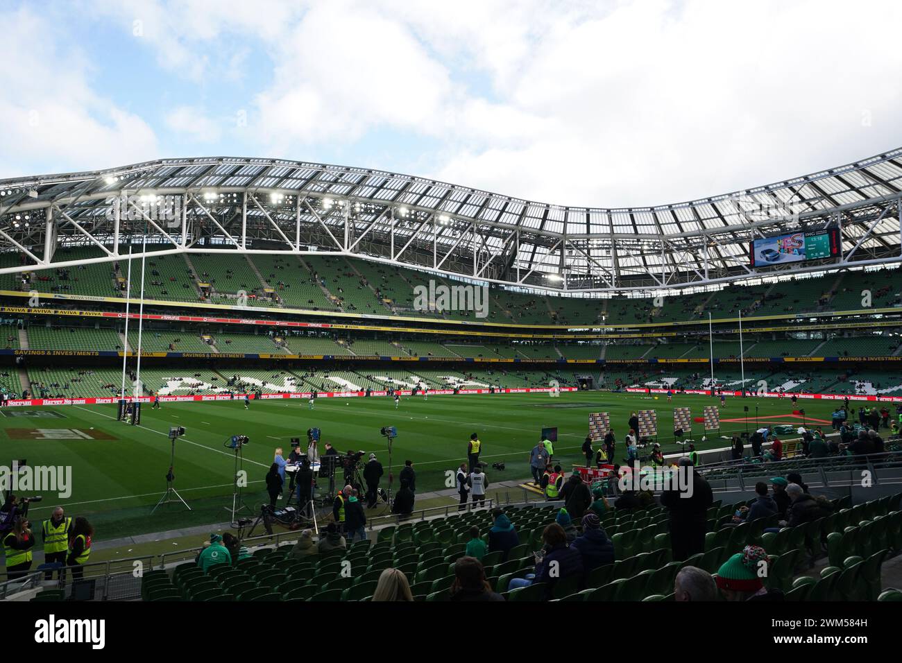 A view inside the ground before the Guinness Six Nations match at the ...