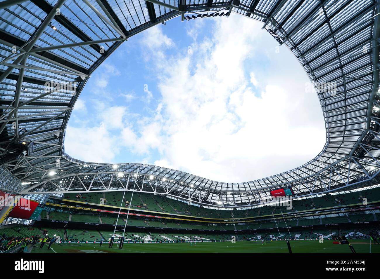 A view inside the ground before the Guinness Six Nations match at the ...