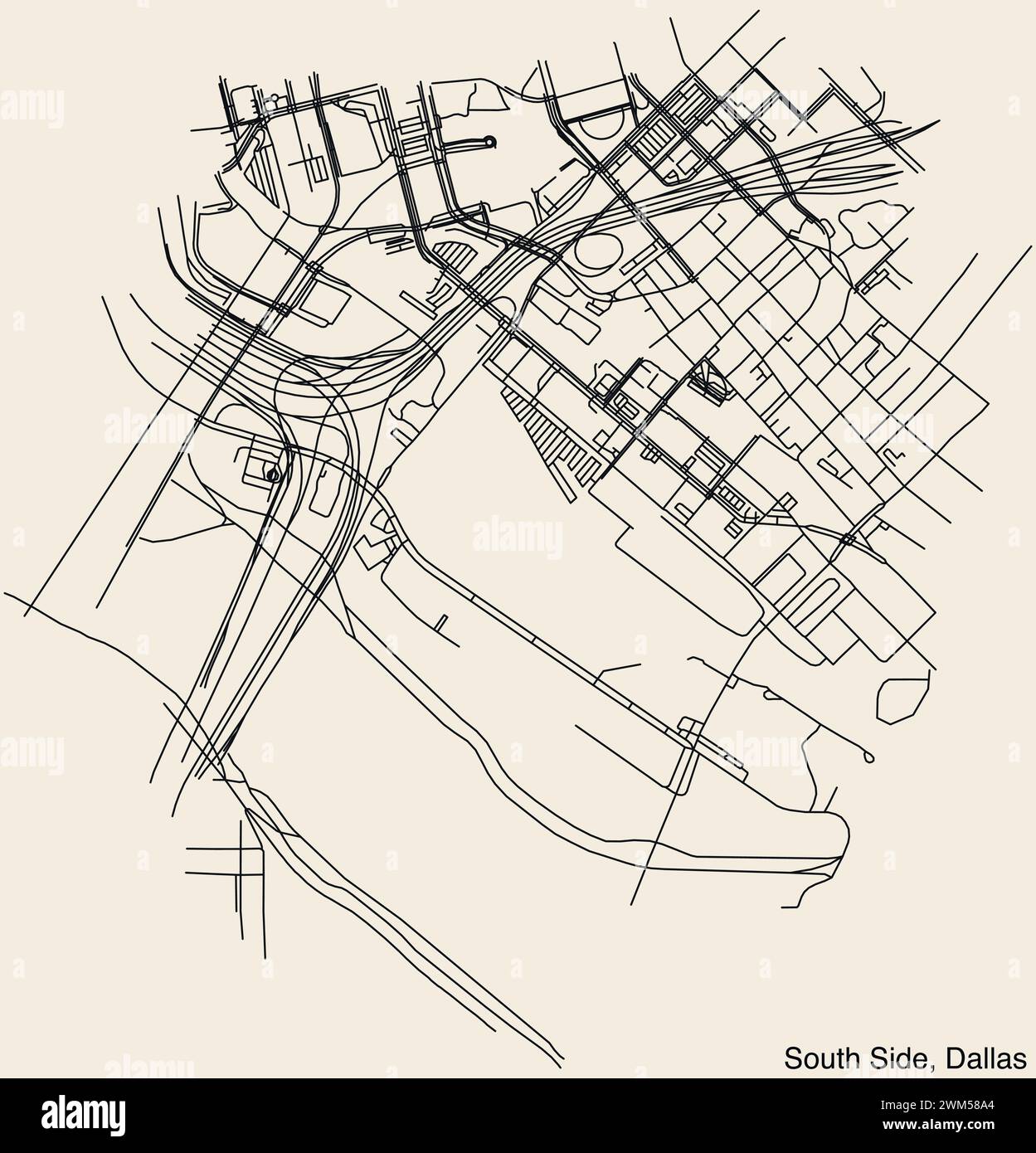 Street roads map of the SOUTH SIDE Public Improvement District ...
