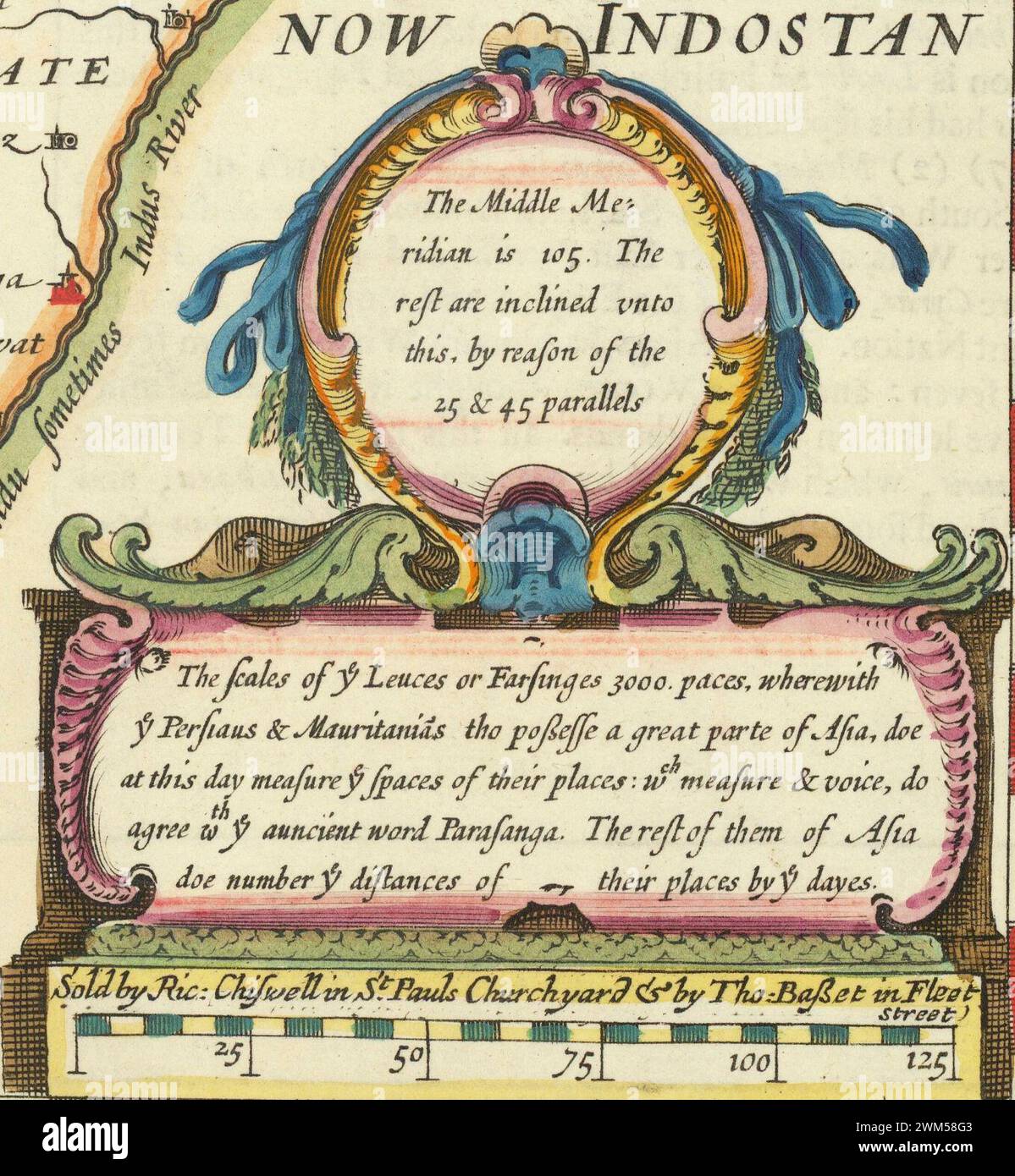 Basic cartouche on a Persia map by Speed Stock Photo - Alamy