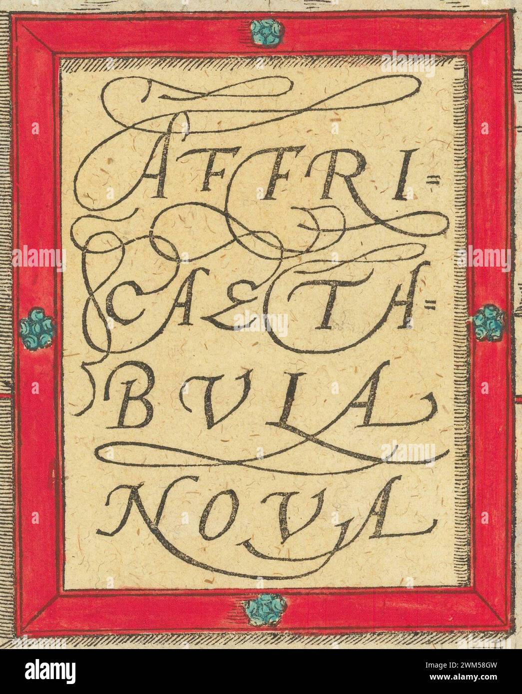 Basic cartouche on an Africa map by Muenster (2 Stock Photo - Alamy