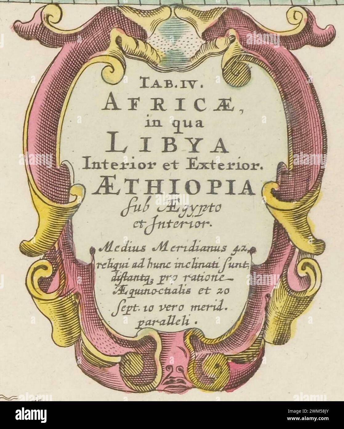 Basic cartouche on a Libya map by Mercator Stock Photo - Alamy