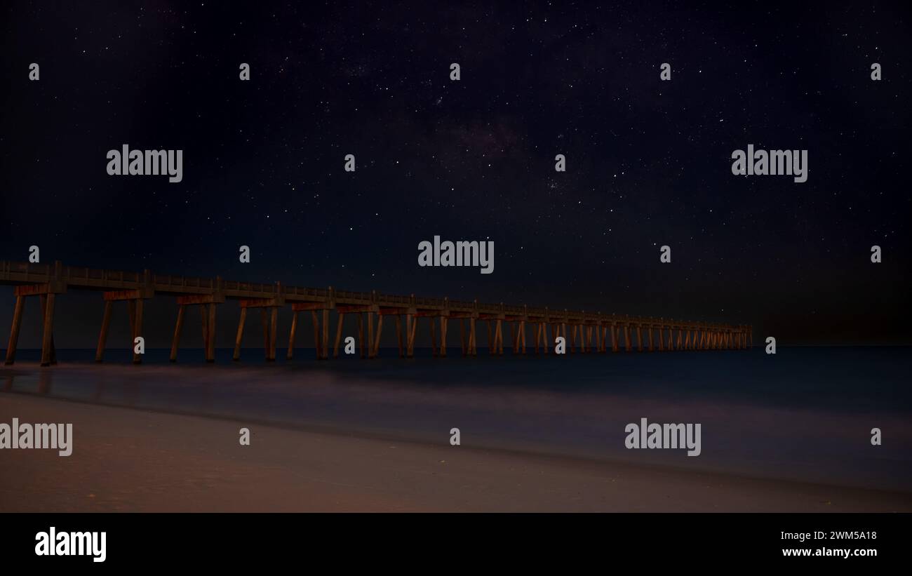 "Starry, starry night" at the Pensacola Beach Gulf Pier, Pensacola ...