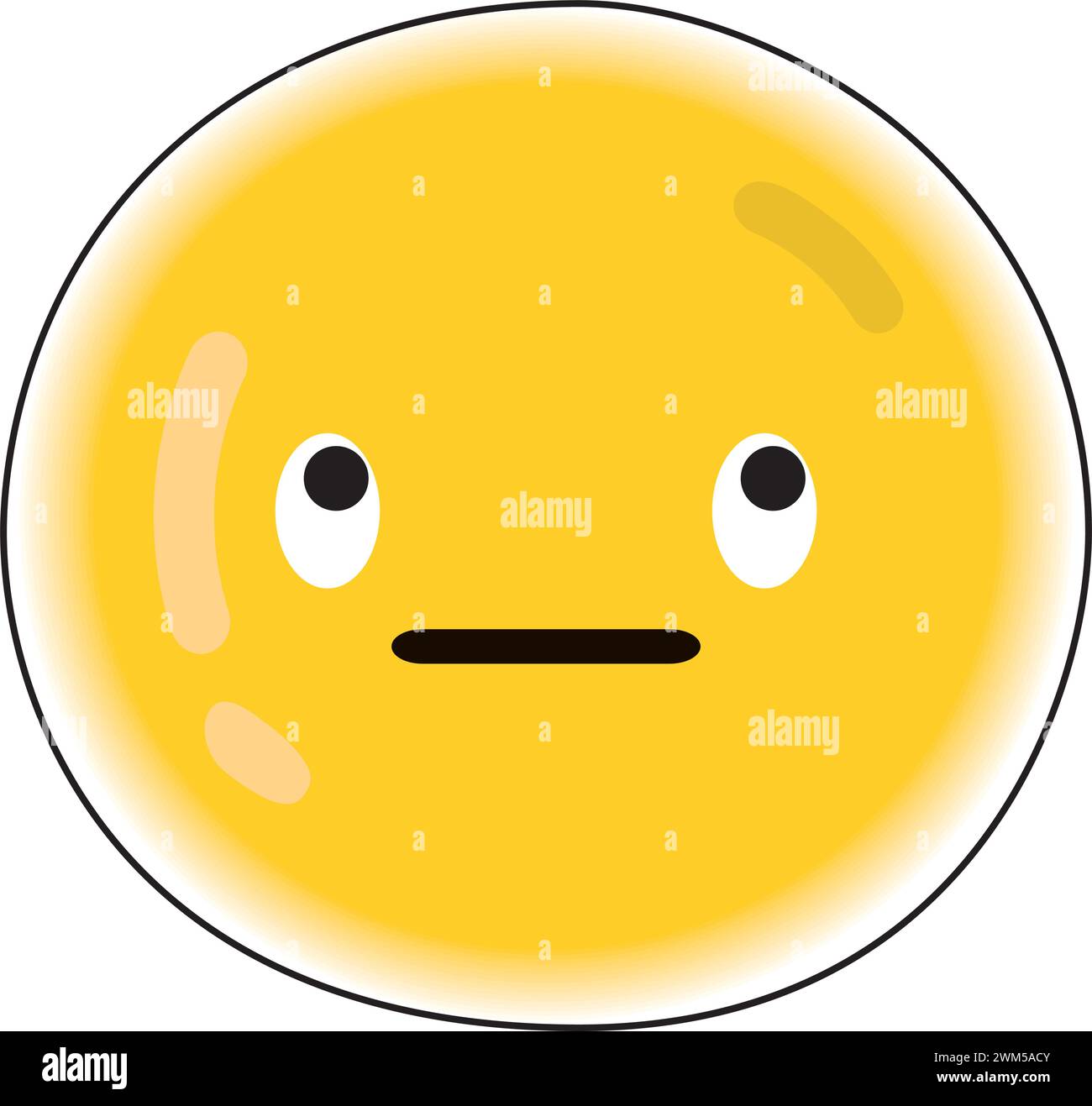 Cute emotionless emoji icon Vector Stock Vector Image & Art - Alamy