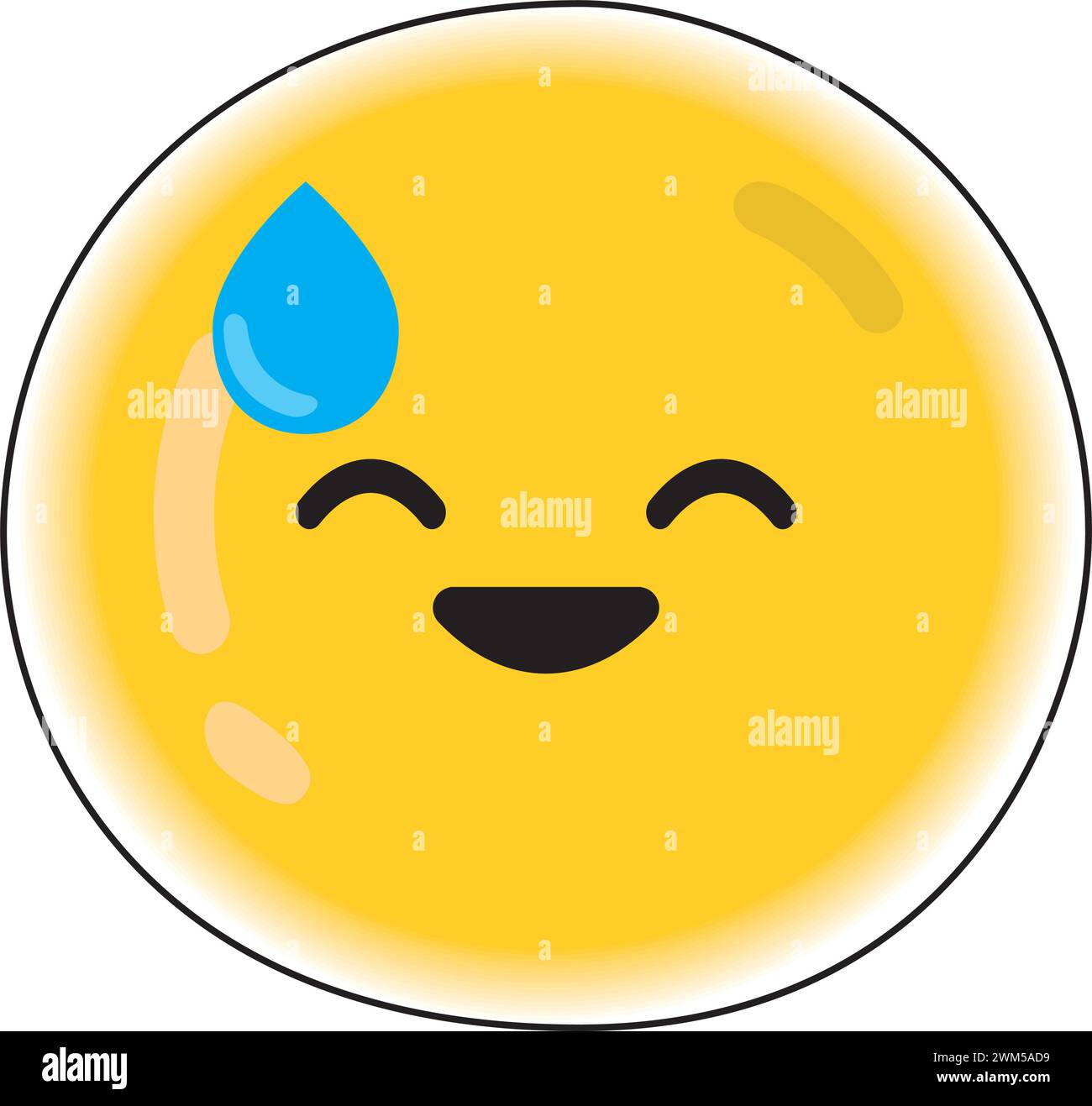 Cute happy emoji icon Vector Stock Vector Image & Art - Alamy
