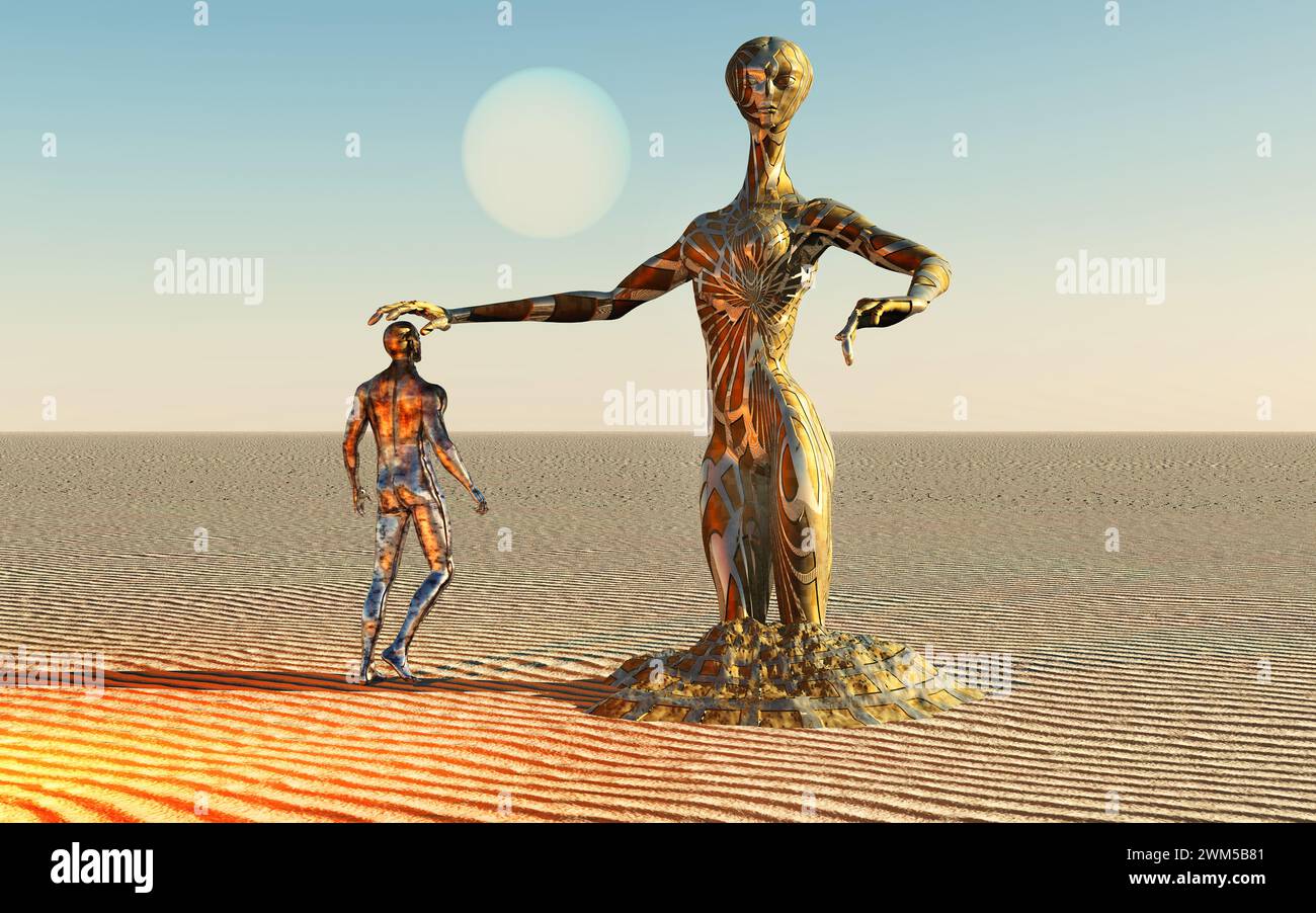 Transhuman Alien Encounter Stock Photo - Alamy