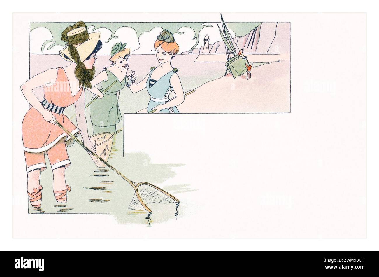 Bathing beauties postcard by Jacques Wély (1873-1910) (34241840030 ...