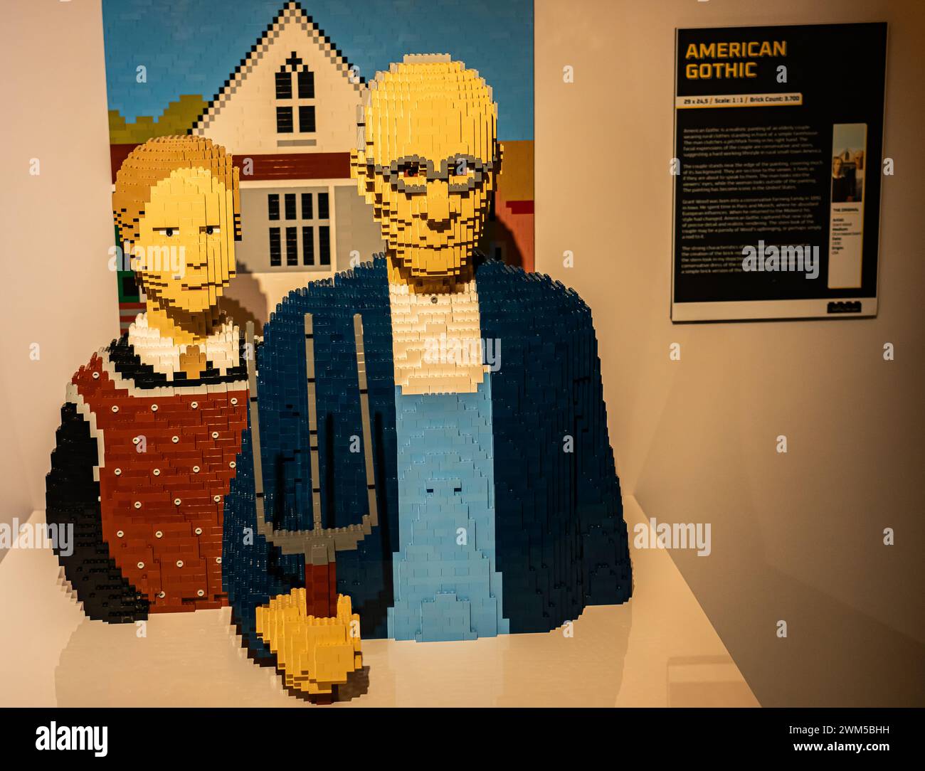 Olympia Theater in downtown Miami. Art made by artist Nathan Sawaya ...