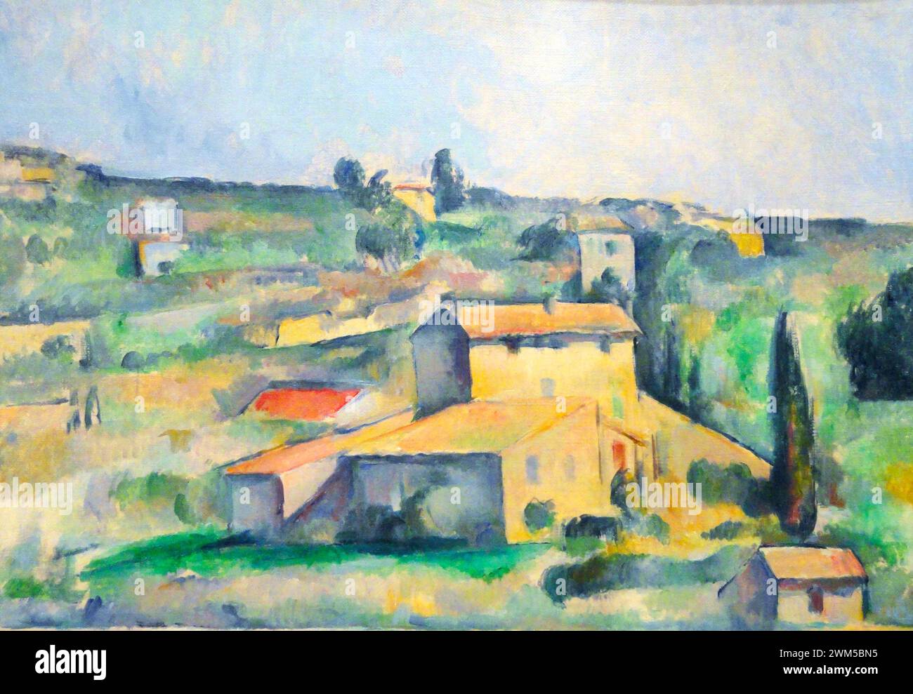 Paul Cezanne, Campagnes de Bellevue (Fields at Bellevue), landscape ...
