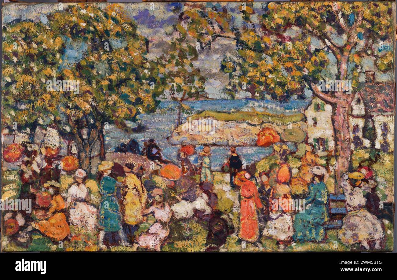Maurice Prendergast, Picnic, painting in oil on canvas, circa 1913 ...