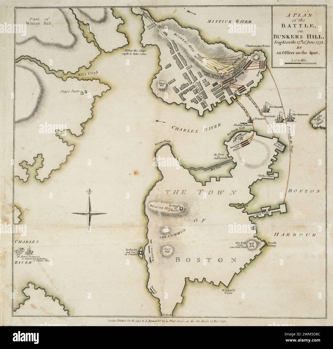 Bunker hill map hi-res stock photography and images - Alamy