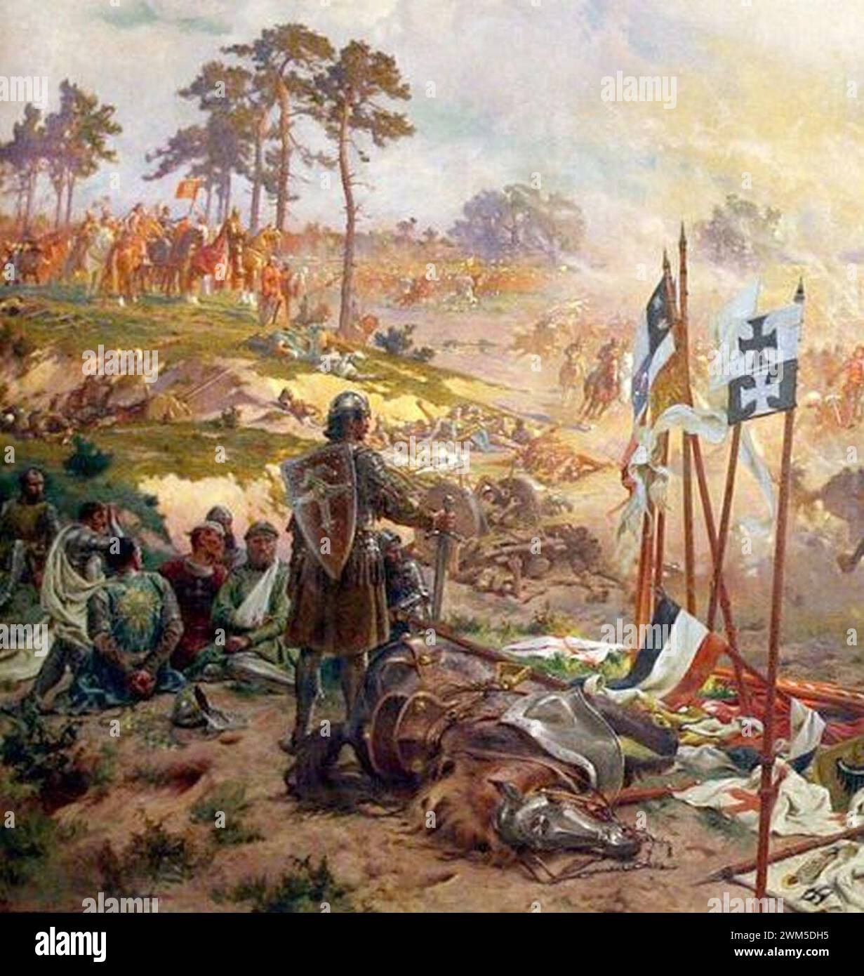 Battle of Grunwald by Rozwadowski & Popiel 1910 (detail2 Stock Photo ...