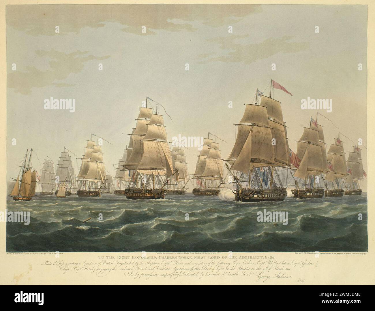Battle of Lissa, 1811 Stock Photo - Alamy