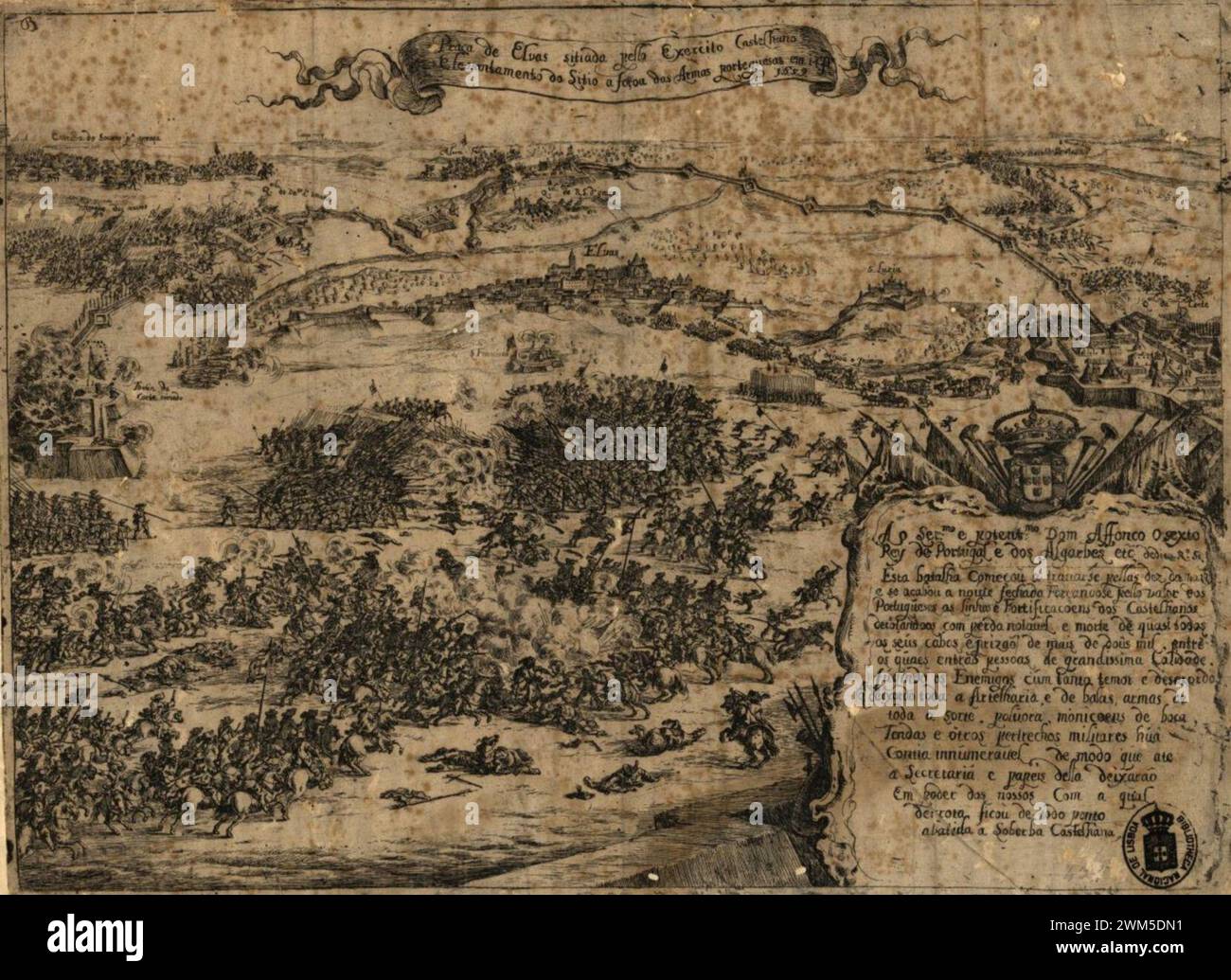 Battle of Linhas de Elvas (Dirk Stoop, c. 1660 Stock Photo - Alamy
