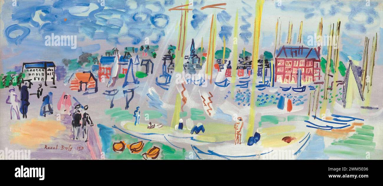 Un Dimanche à Deauville. art oil painting by French painter Raoul Dufy ...