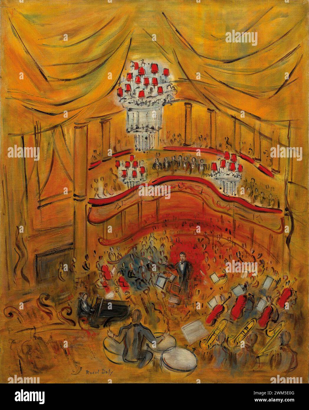 Le Grand Orchestre. art oil painting by French painter Raoul Dufy circa ...