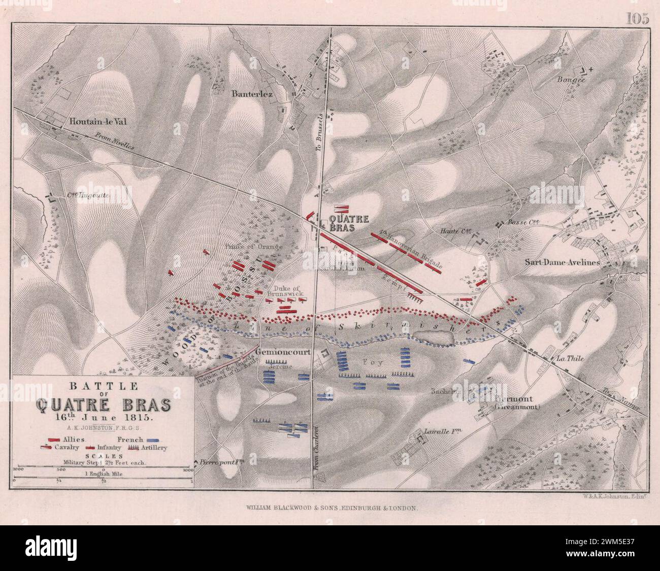 Battle of Quatre Bras, 16 June 1815 (Alison Stock Photo - Alamy