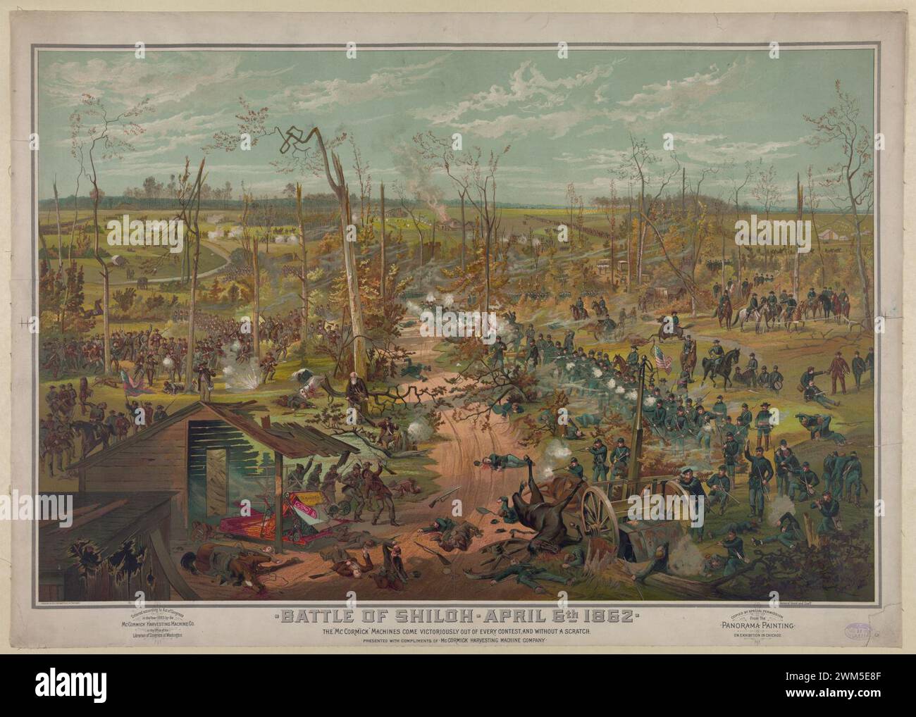 Battle of Shiloh - April 6th 1862 - Cosack & Co. Lith. Buffalo ...