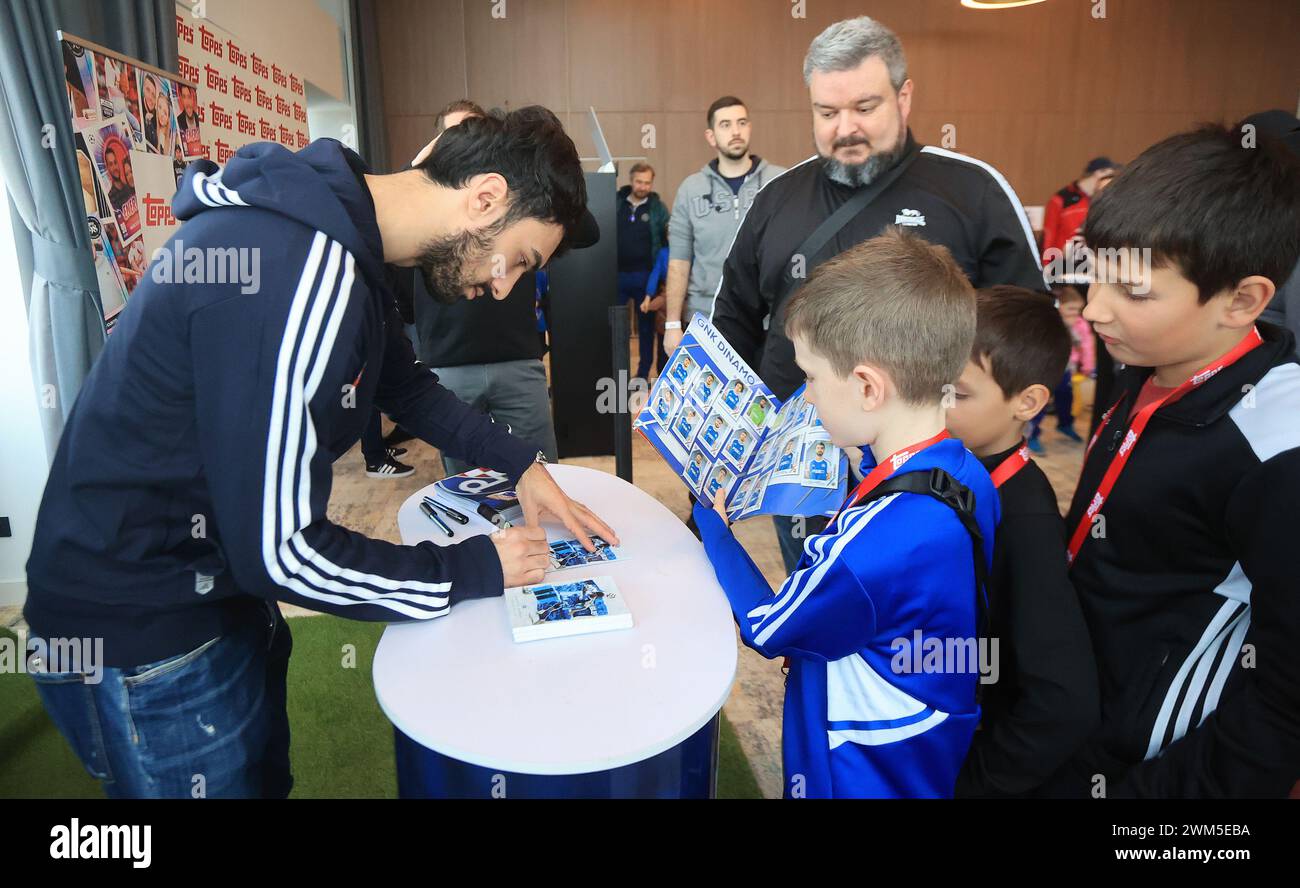 Dinamo football players Mahir Emreli and Lukas Kacavenda are seen ...
