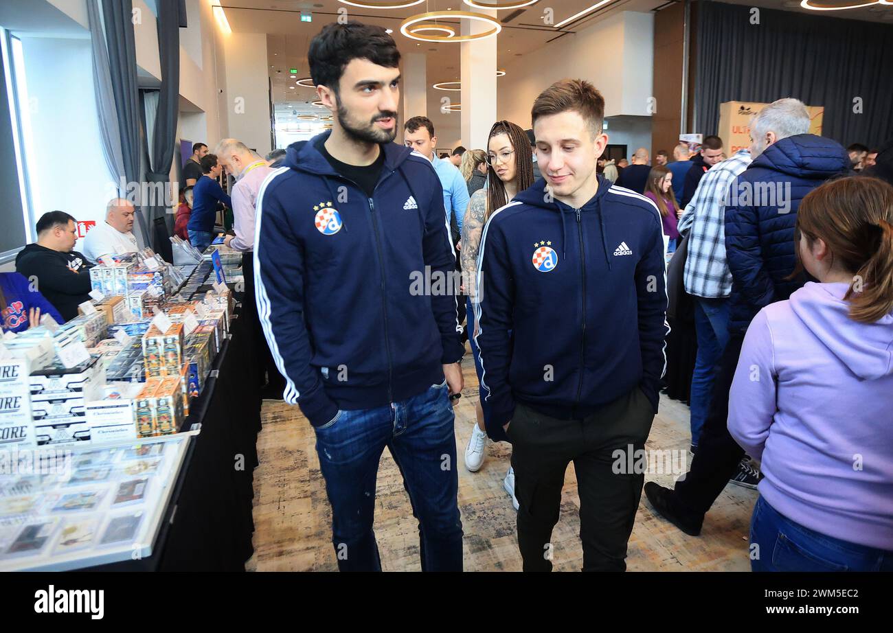 Dinamo football players Mahir Emreli and Lukas Kacavenda are seen ...